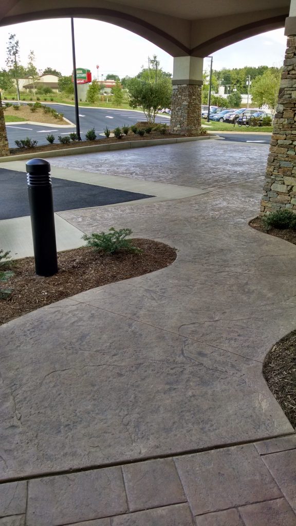 Marriott Courtyard Porte-Cochere Stylish Stamped Concrete | Bomanite