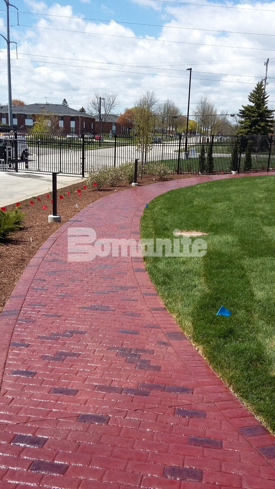 Bomanite Running Bond Used Brick Imprinted Concrete Adds Stunning ...